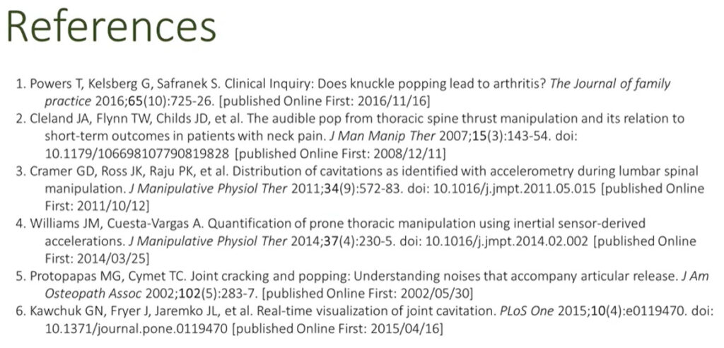 Joint Cavitation. Is "Popping" Good? Does it Cause Arthritis?